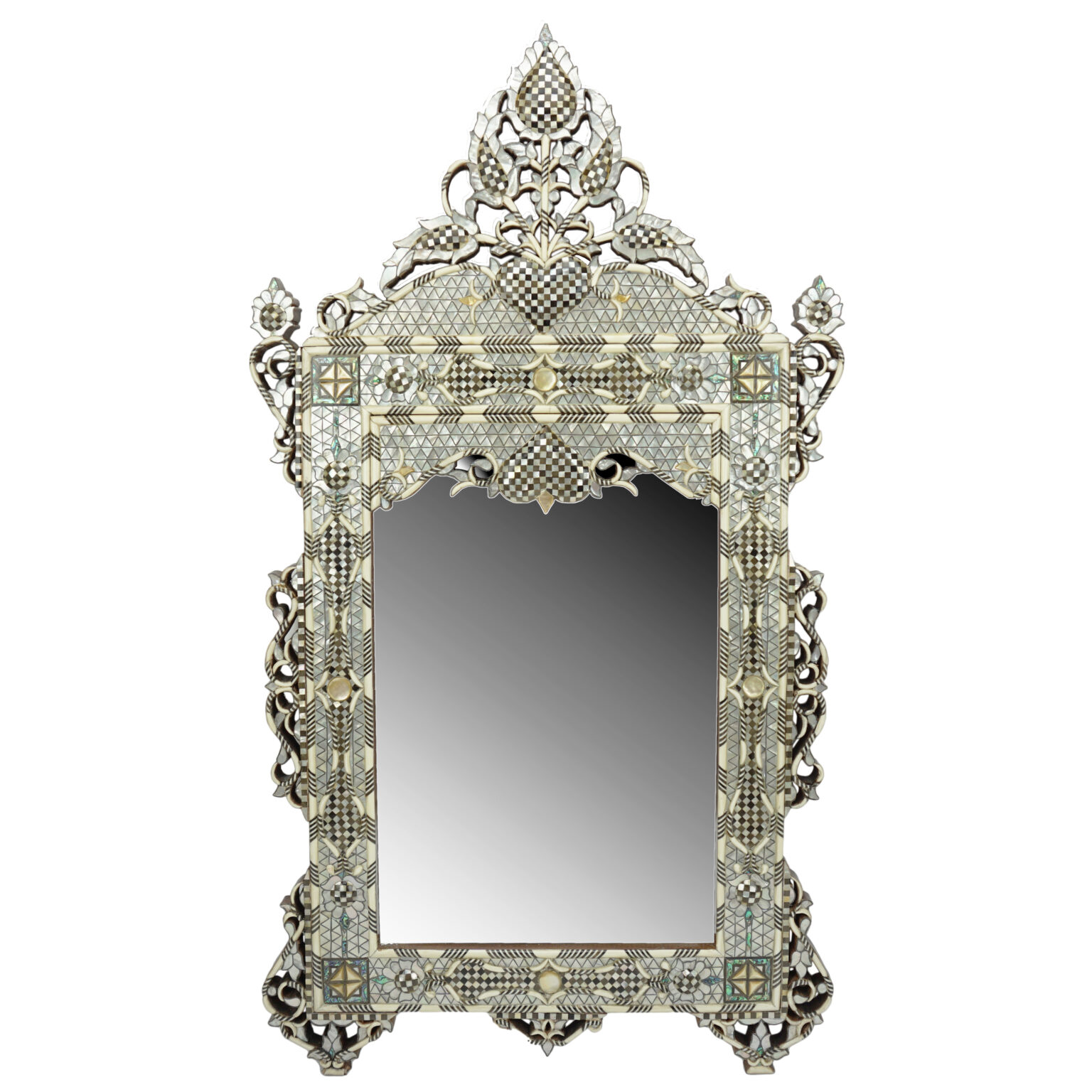 Elegant Living Room Mirror | Crown of Kings Design | Mother-of-Pearl ...