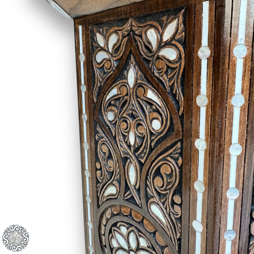 Handmade Octagonal Wooden Inlay Table – Traditional Artistry ...